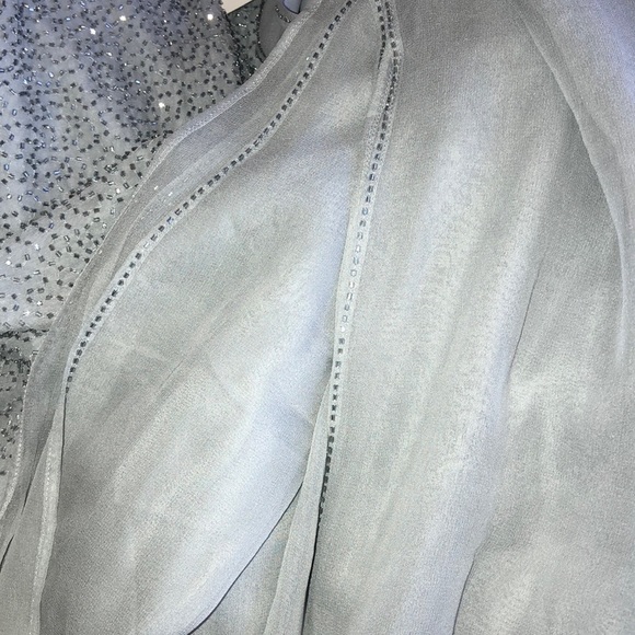 Basix Ii | Dresses | Basix Ii Silk Beaded Evening Gown With Silk Scarf ...